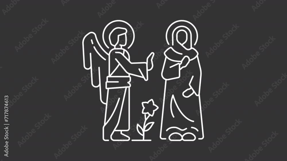 Biblical scenes animation library. Life of Jesus Christ animated white ...