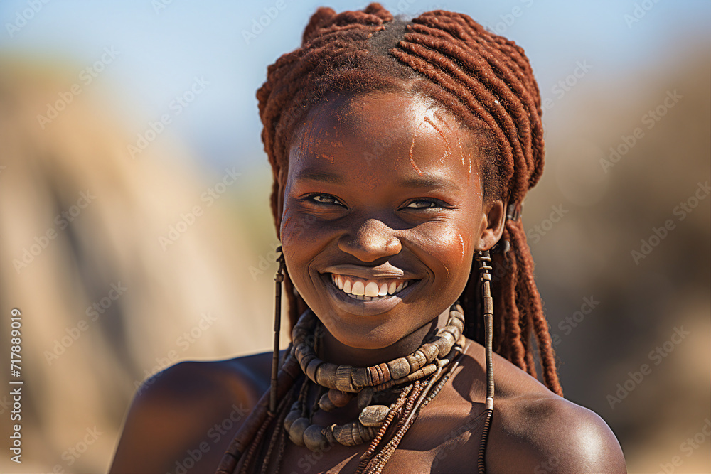 Close up photo of a traditional and culturally beautiful african woman ...
