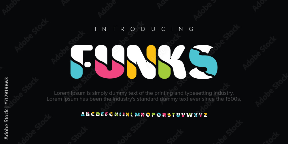 FUNKS Modern Bold Font. Sans Serif Font. Regular Italic Uppercase ...