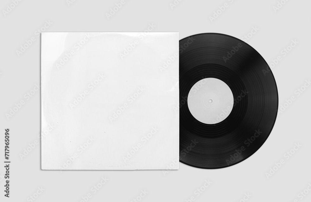 Vinyl Record Album EP Cover Texture Mockup. Realistic paper overlay ...