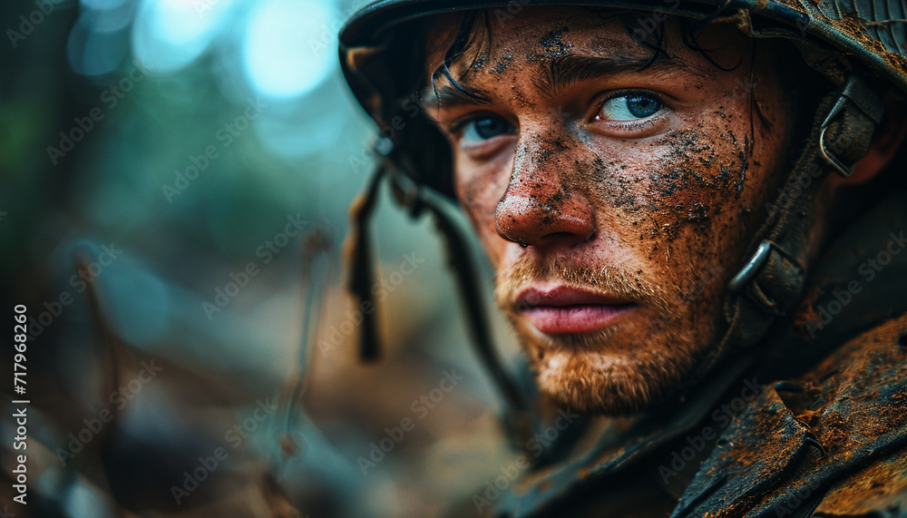 Alone tired sad USA navy unit male guy kneel rest hope hand face ptsd ...