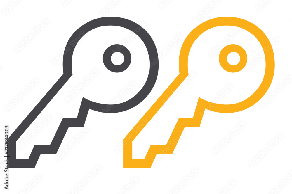 Vector Key Logo, Key Icon, Key Design Icon, Vector Key Symbol Isolated ...