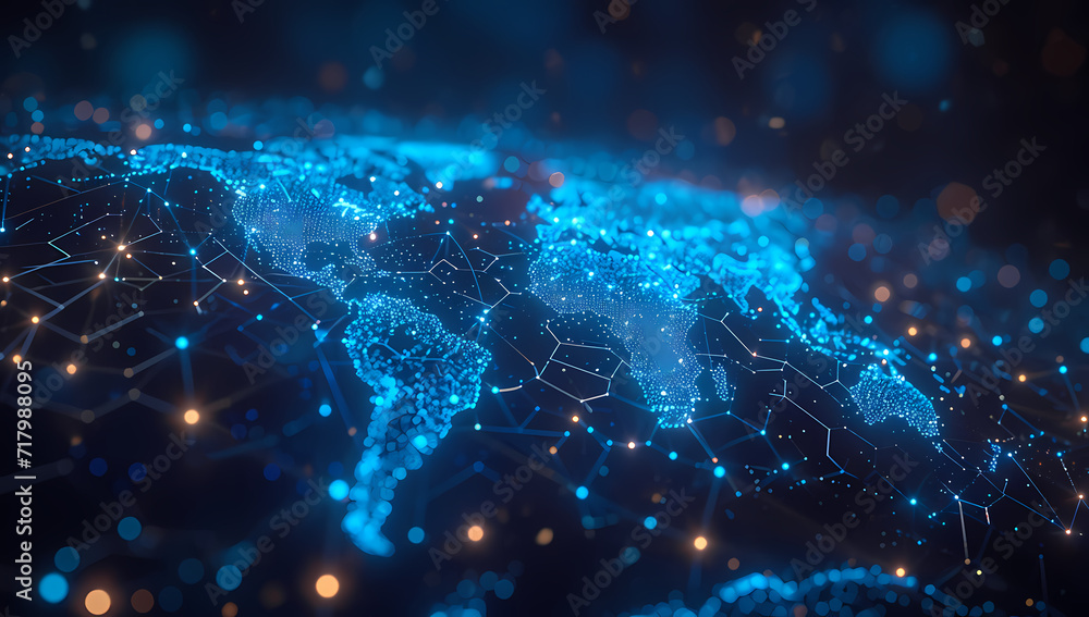 A mesmerizing map of the world, drenched in the deep hues of majorelle ...