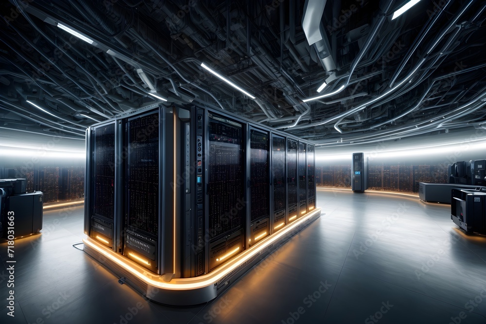 "Explore the cutting-edge world of quantum computing, where sleek ...