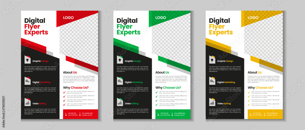 Business flyer collection, corporate poster, flyer bundle, flyer ...