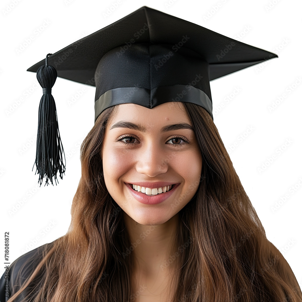 closed up of a graduating university student female girl smiling ...