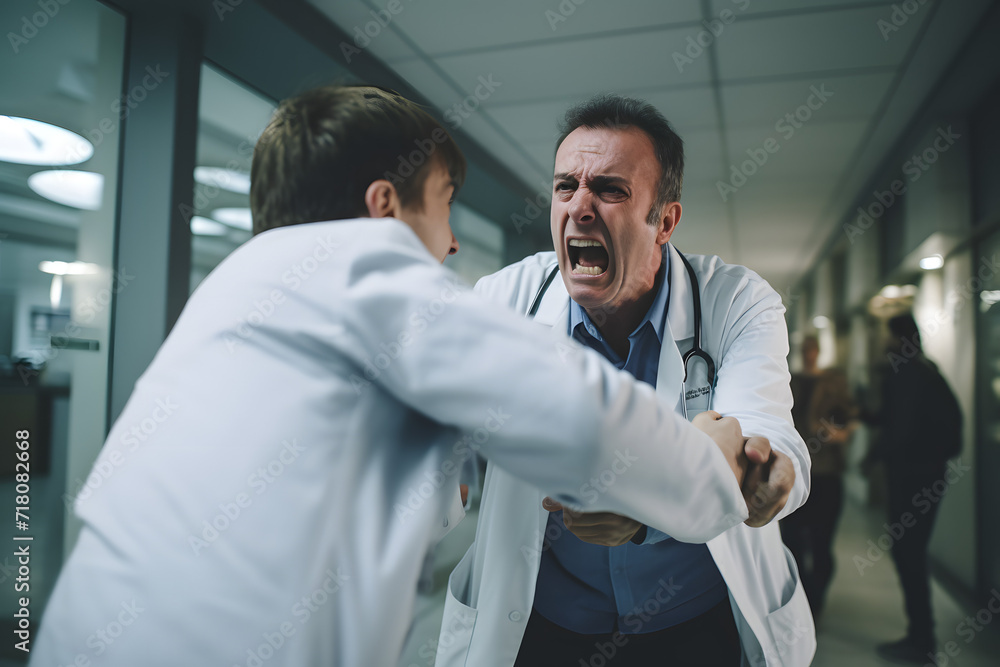 Violence against health workers. Patient is aggressive, have conflict ...