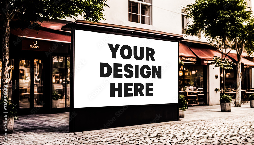 Mockup billboards or white promotional posters for marketing ...