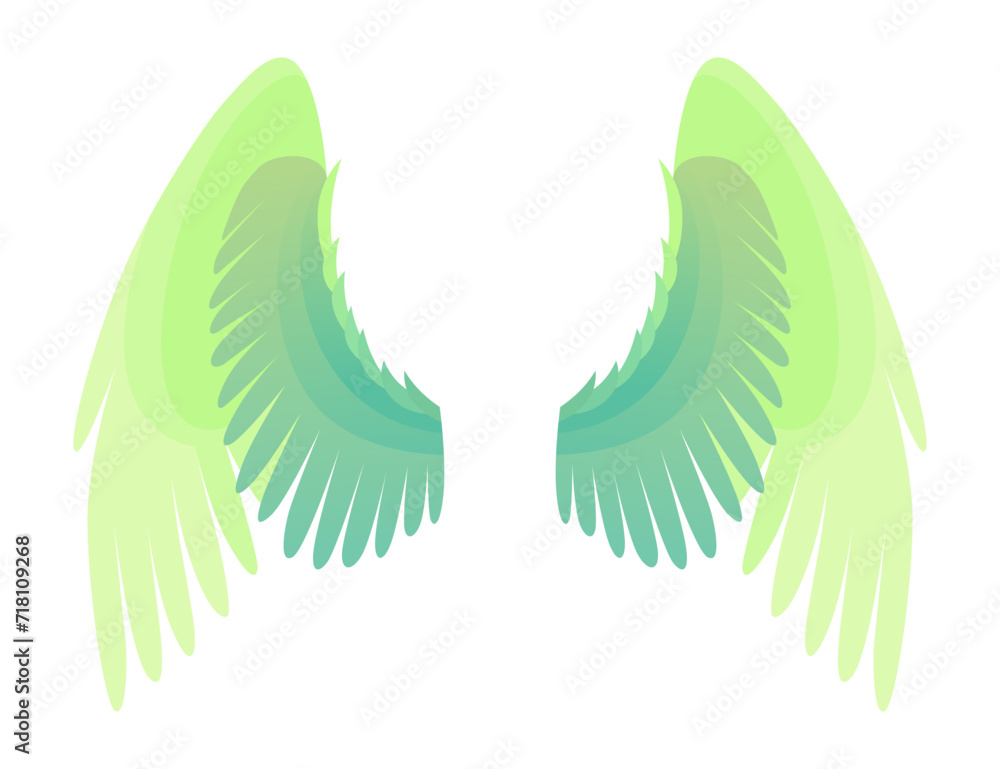 Cartoon wings of fairy creatures, fantasy characters and animals. Wings ...