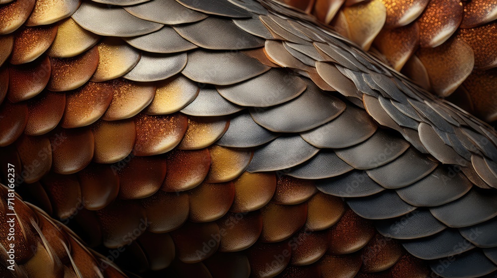 Close-Up of an Intertwined Snake: A Detailed View of the Tail and Skin ...