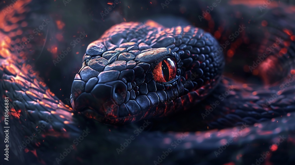 deception snake evil hyper realistic in epic and cinematic style Stock ...