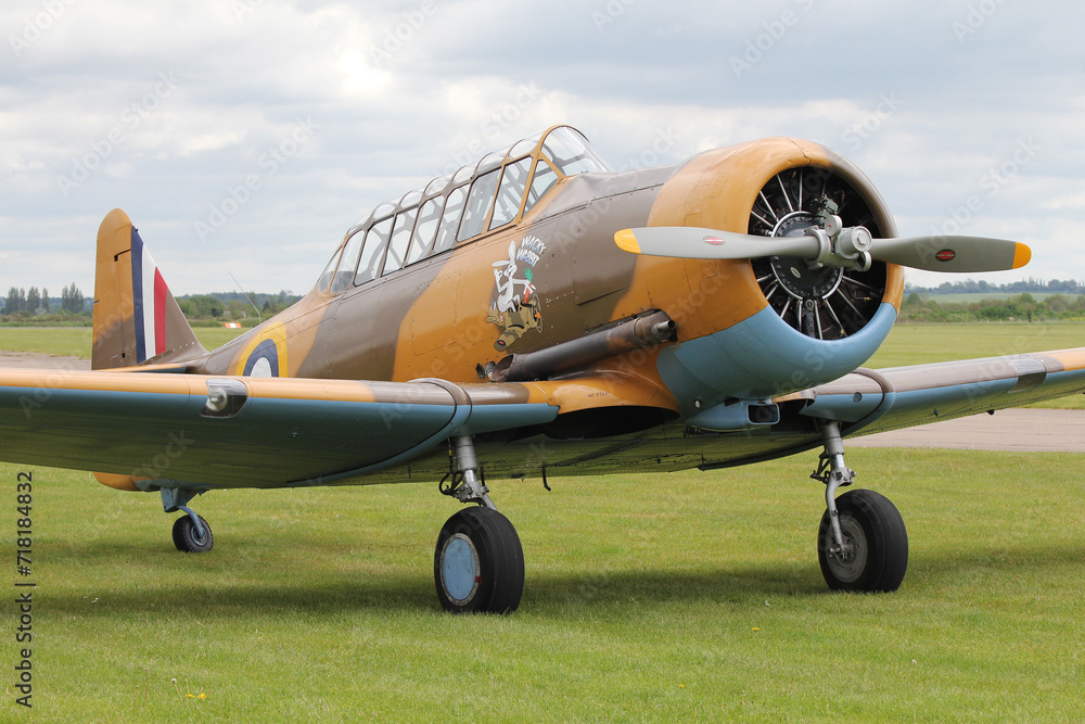 T6 Harvard World War Two Aircraft RAF Stock Photo | Adobe Stock
