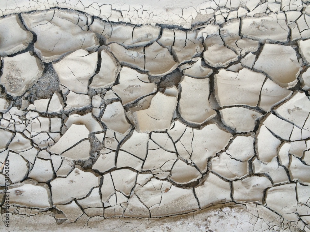Dry Mud Crack Texture at Arroyo Tapiado Mud Caves in Anza Borrego State ...