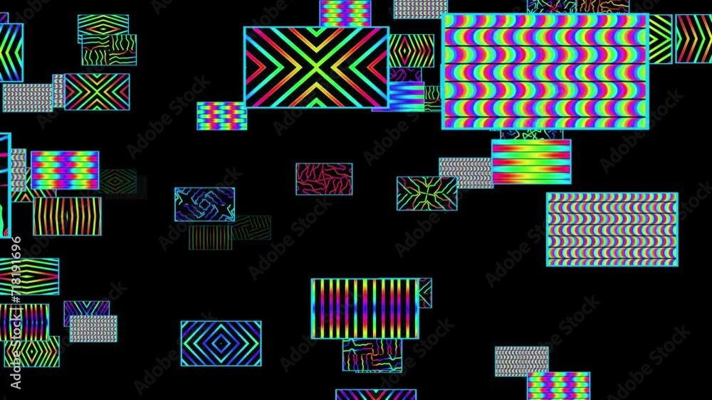 Multi Screen Television On Black Background. Camera Flying Through ... Multi Screen Television On Black Background. Camera Flying Through ...
