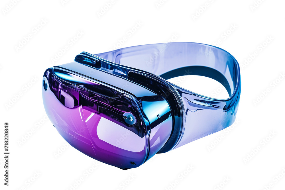 Holographic VR Headset with Full Sensory Immersion on transparent ...