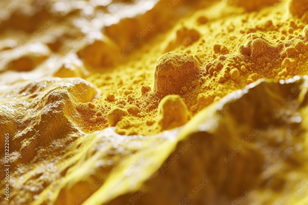 A detailed view of a yellow substance. This image can be used to depict ...