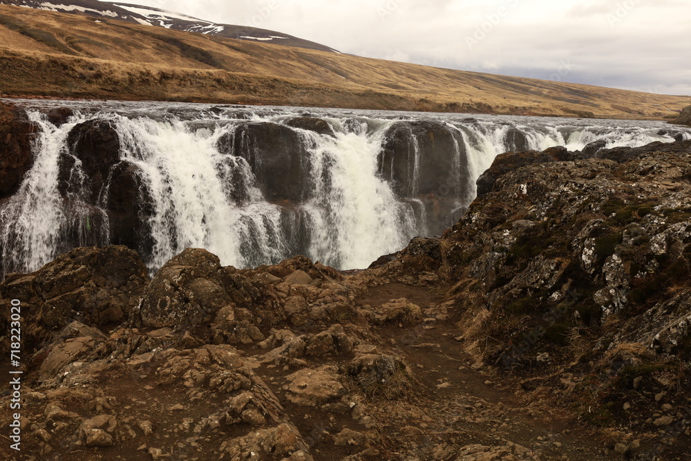 Kolugljúfur is a very pretty canyon located in the north of Iceland and ...