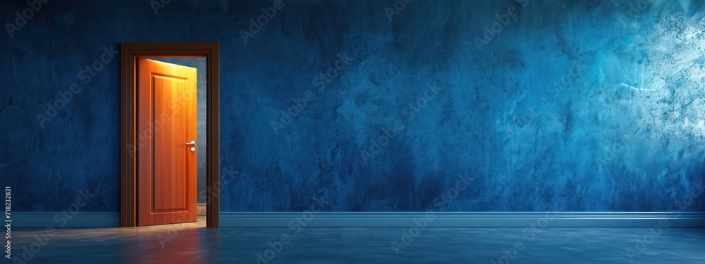 background showing an exit with a blank wall for text. design ...