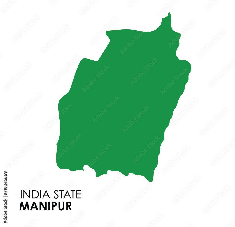 Manipur map of Indian state. Manipur map vector illustration. Manipur ...