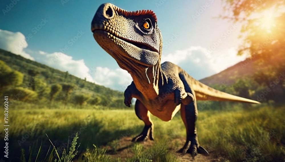 velociraptor dinosaur ancient carnivore dinosaur extinct animal Stock ...