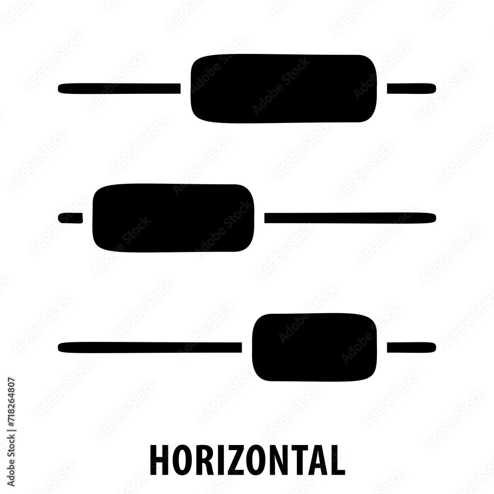 Horizontal, orientation, side view, landscape, horizontal icon, flat ... Horizontal, orientation, side view, landscape, horizontal icon, flat ...