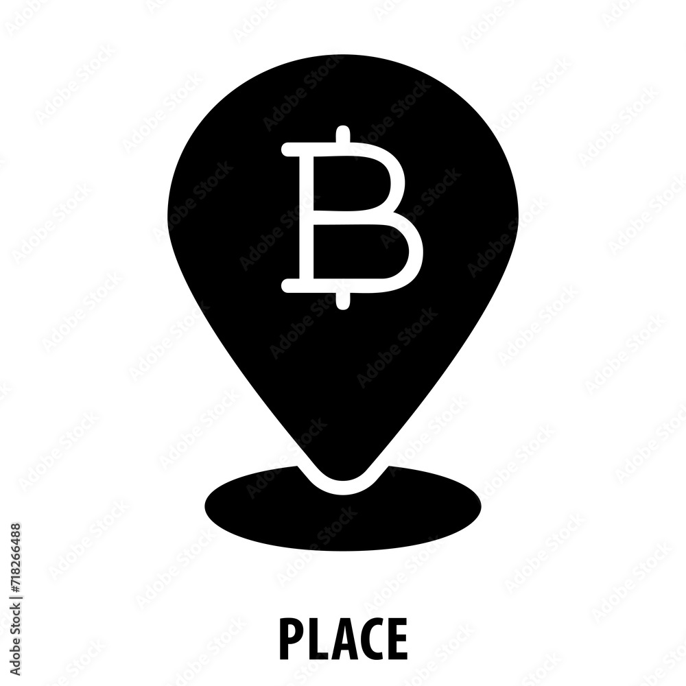 Place, location, place icon, spot, destination, location symbol ...