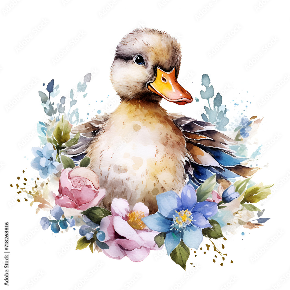 Beautiful Duck Watercolor Clipart, Perfect Design for Your Project and ...
