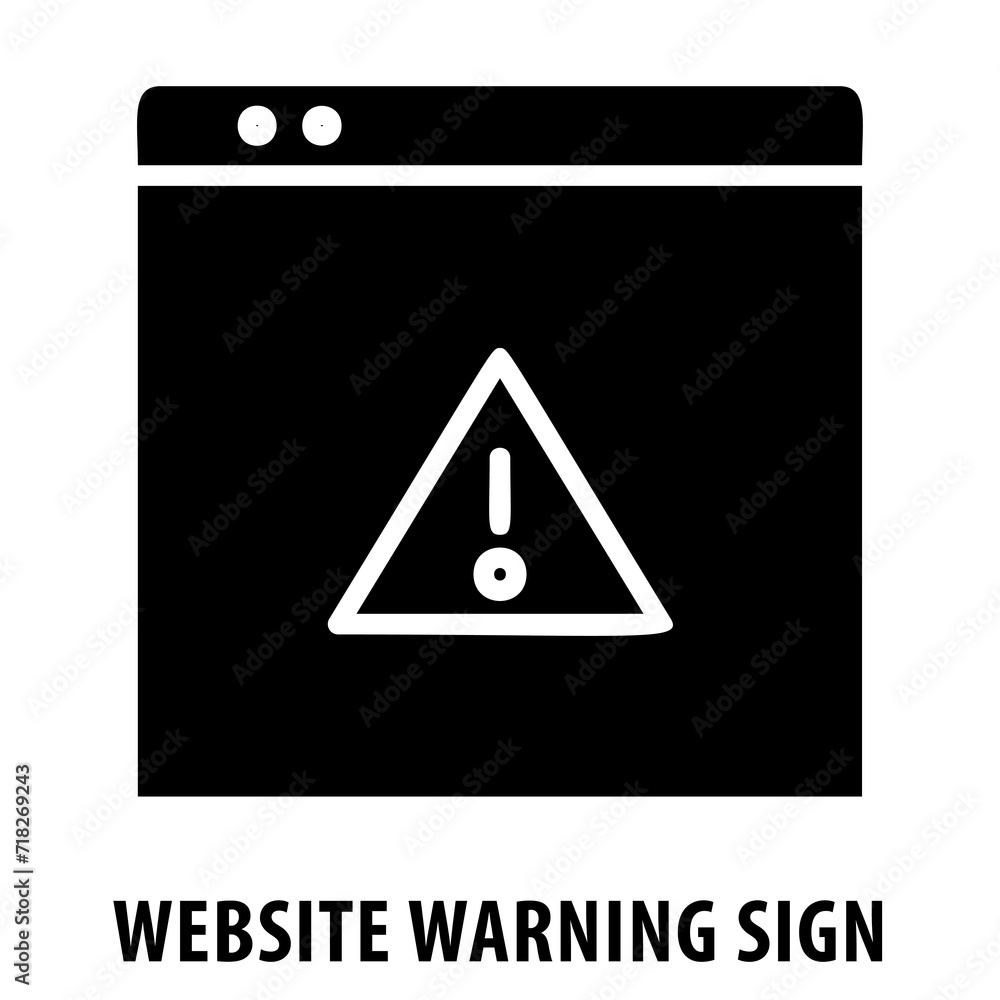 caution, warning, alert, website security, danger, online threat ...