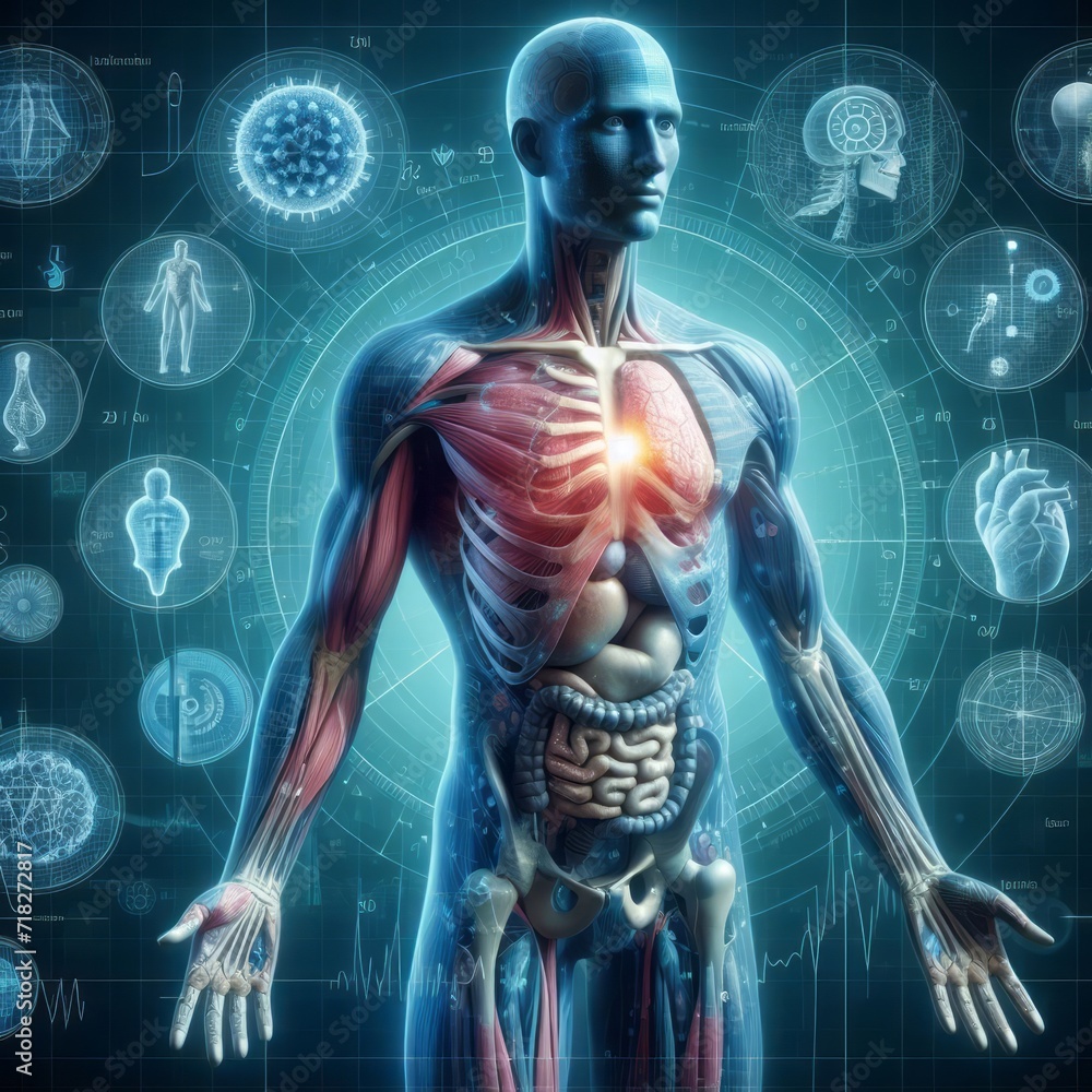High-detail digital representation of human muscular and organ systems ...