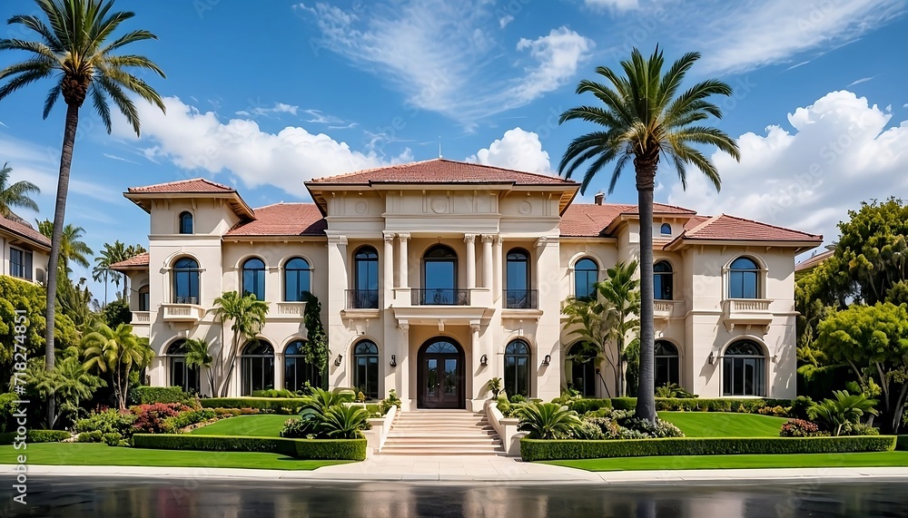 A mesmerizing capture of Beverly Hills Road, California, Ultra luxury ...