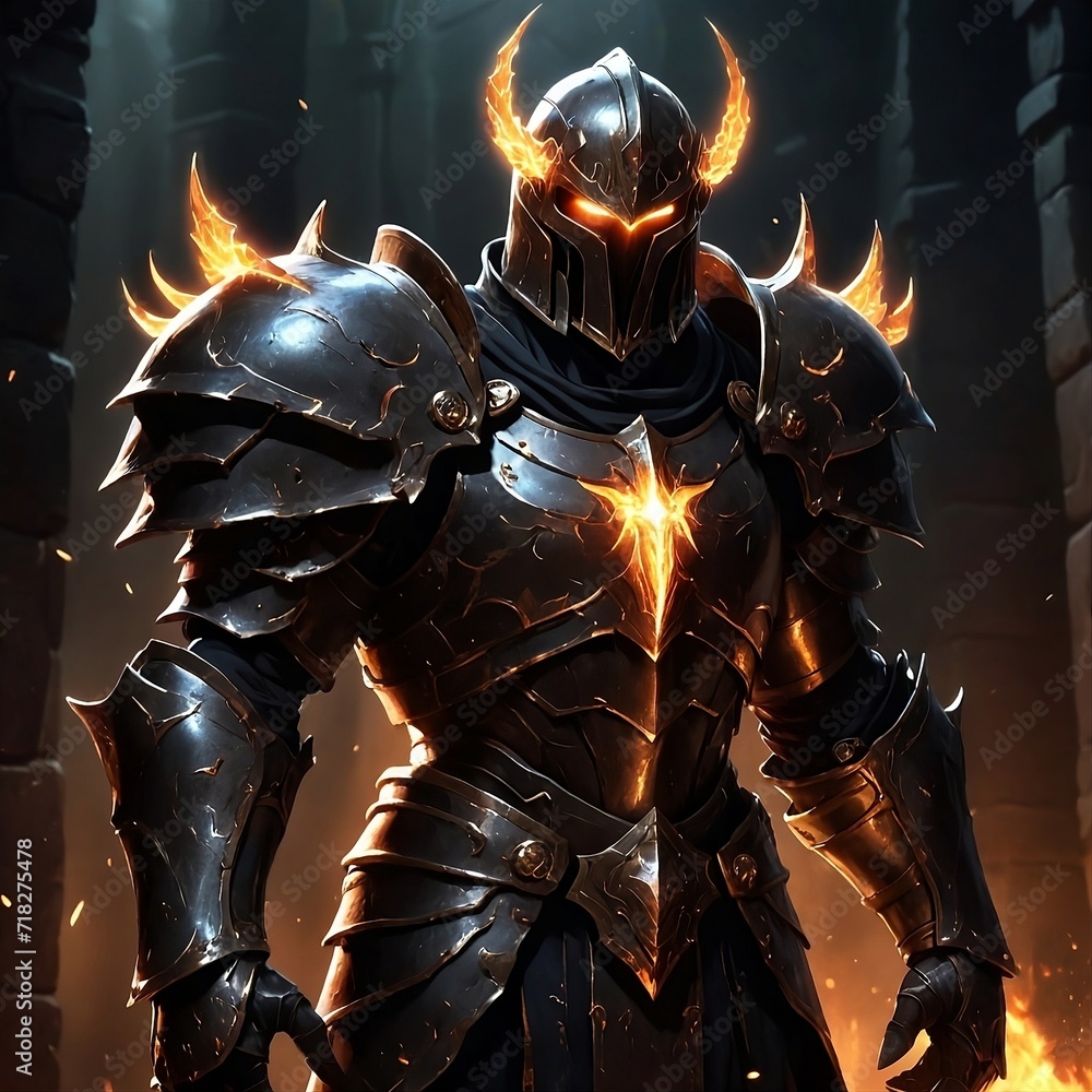 Imperius Archangel of Valor: Bulky and Muscular Dark Suit of Armor with ...