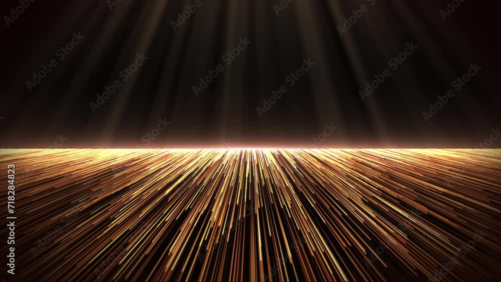 Luxury golden awards stage background animation. Magic performance ...