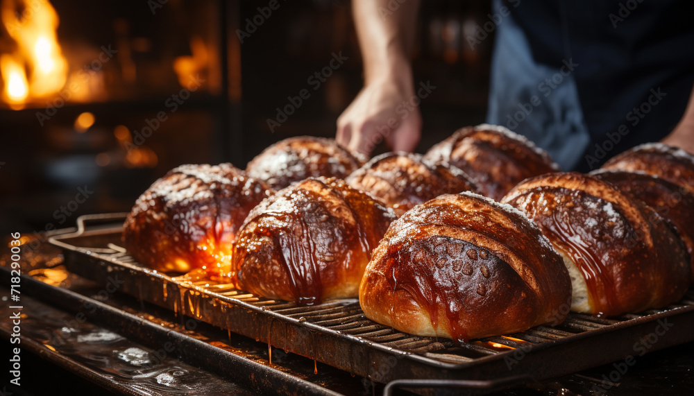 Homemade grilled meat, cooked to perfection, ready to eat gourmet meal ...