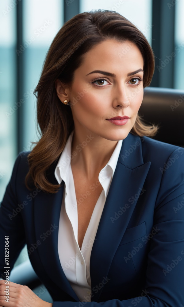 Professional photo shoot of woman in a suit and tie posing for a ...