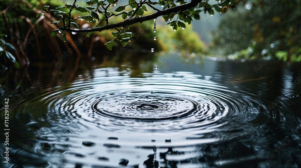The smooth surface of a secluded pond, disturbed only by the occasional ...