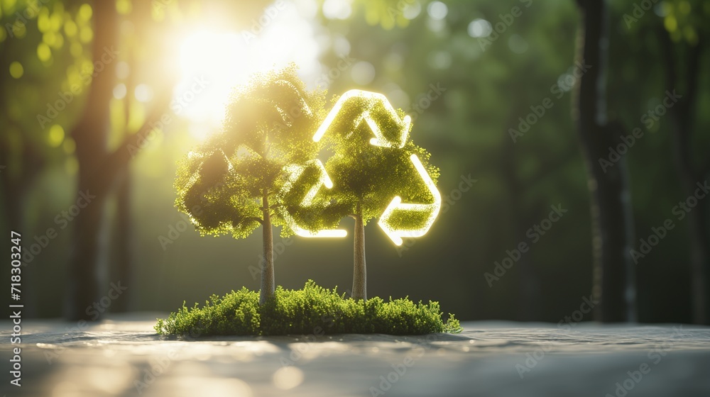 Eco-conscious and sustainable lifestyle, utilizing ecological solutions ...