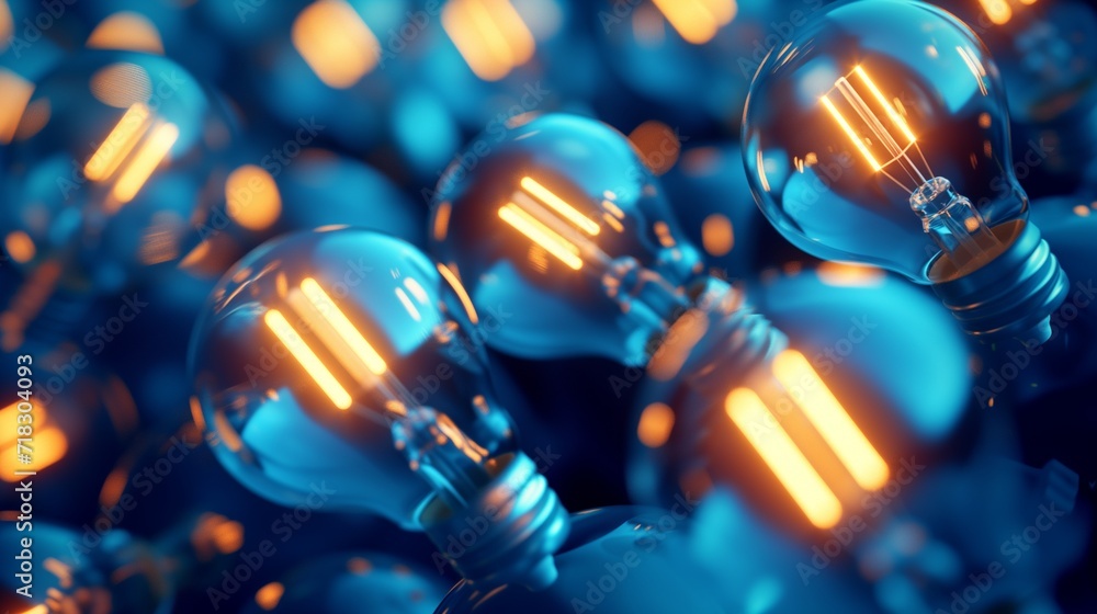 An energy efficiency concept showcasing a modern LED lighting, and ...