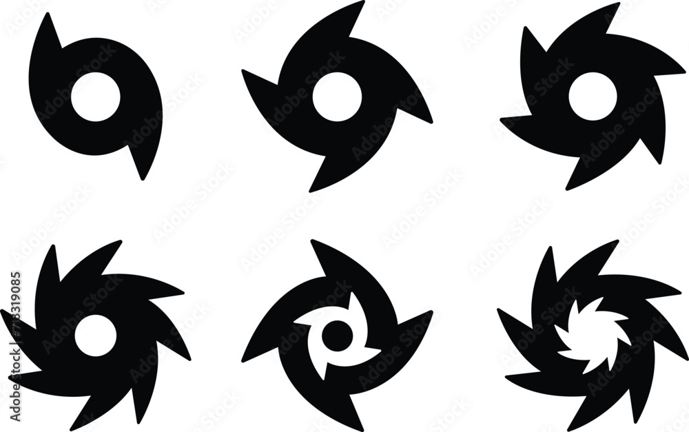 Creative vector of hurricane scale indication icon symbol set isolated ...