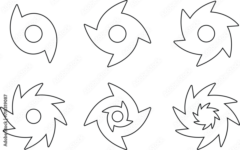 Creative vector of hurricane scale indication icon symbol set isolated ...