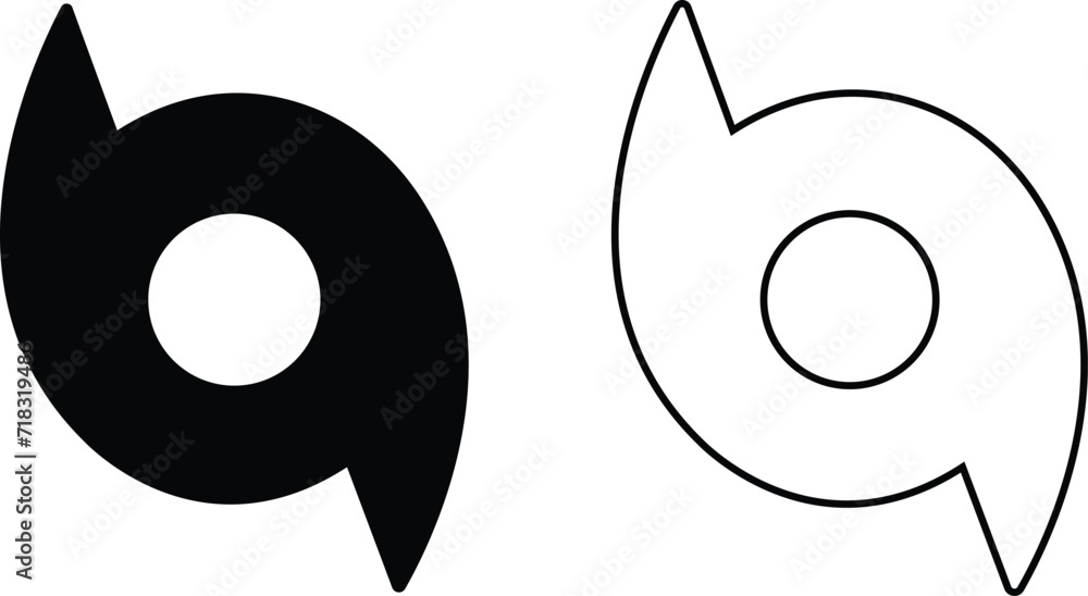 Creative vector of hurricane scale indication icon symbol set isolated ...