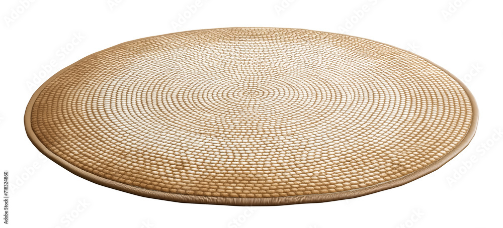 Round carpet isolated on white transparent background, png, close up ...
