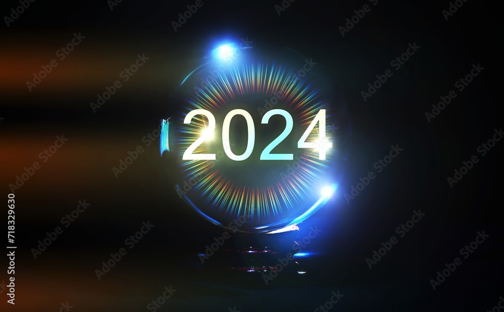 Illuminated 2024 Crystal Ball with Light Spectrum : An enigmatic ...