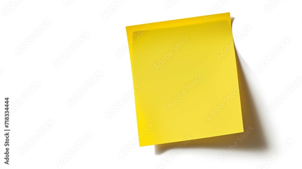 Yellow sticky post it note isolated on transparent or white background ...