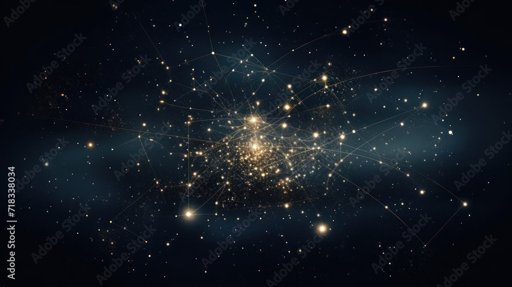 a computer generated image of a cluster of stars in the night sky with ...
