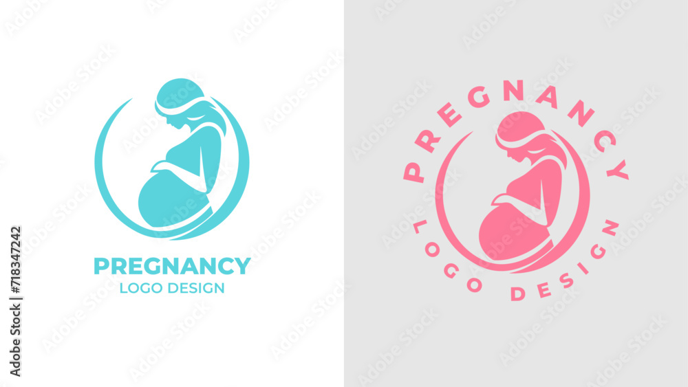 Pregnant woman logo desgn vector, Pregnancy logo Design Vector, woman ...