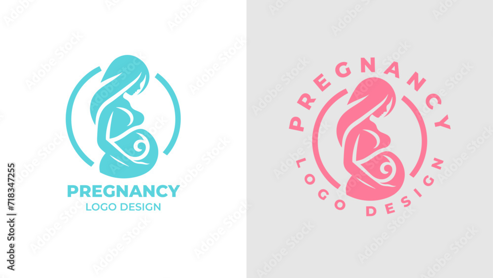 Pregnant woman logo desgn vector, Pregnancy logo Design Vector, woman ...
