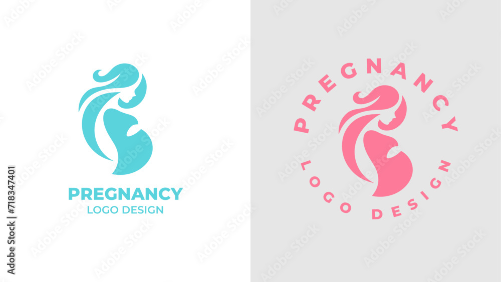 Pregnant woman logo desgn vector, Pregnancy logo Design Vector, woman ...