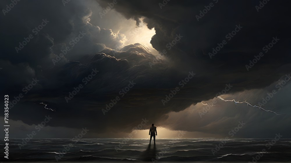 Illustrating the Brooding Storm of Anger Hanging Overhead - AI Stock ...