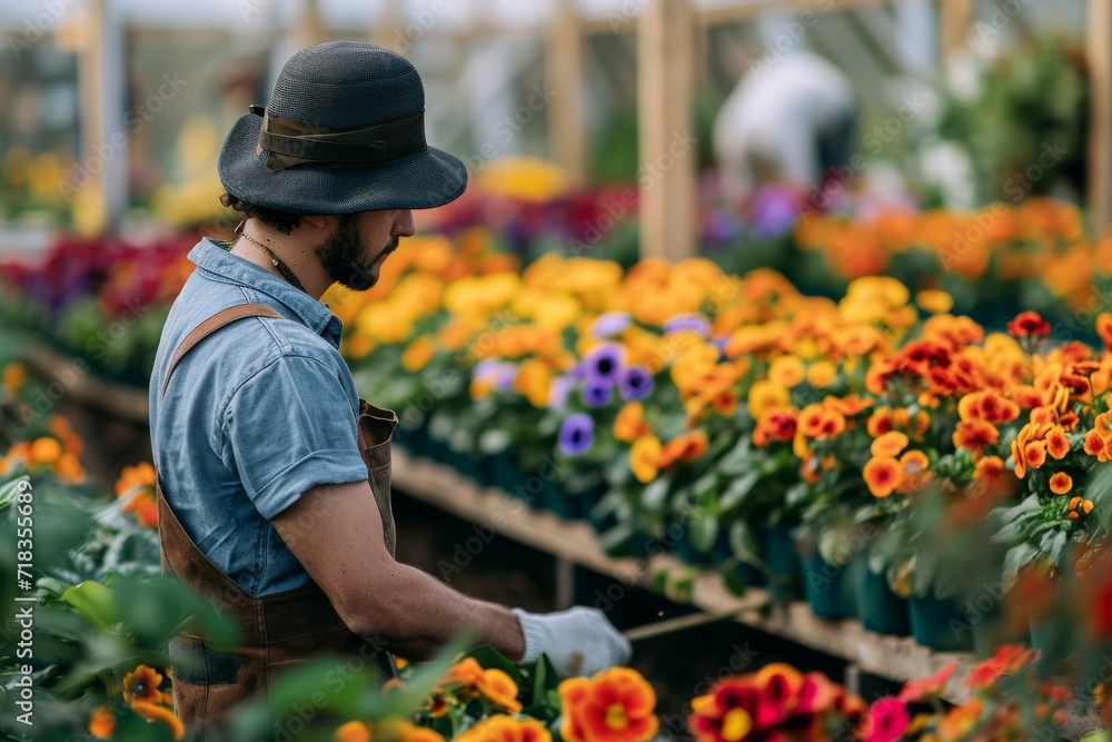 A green-thumbed gentleman sporting a sun hat tends to his beloved ...