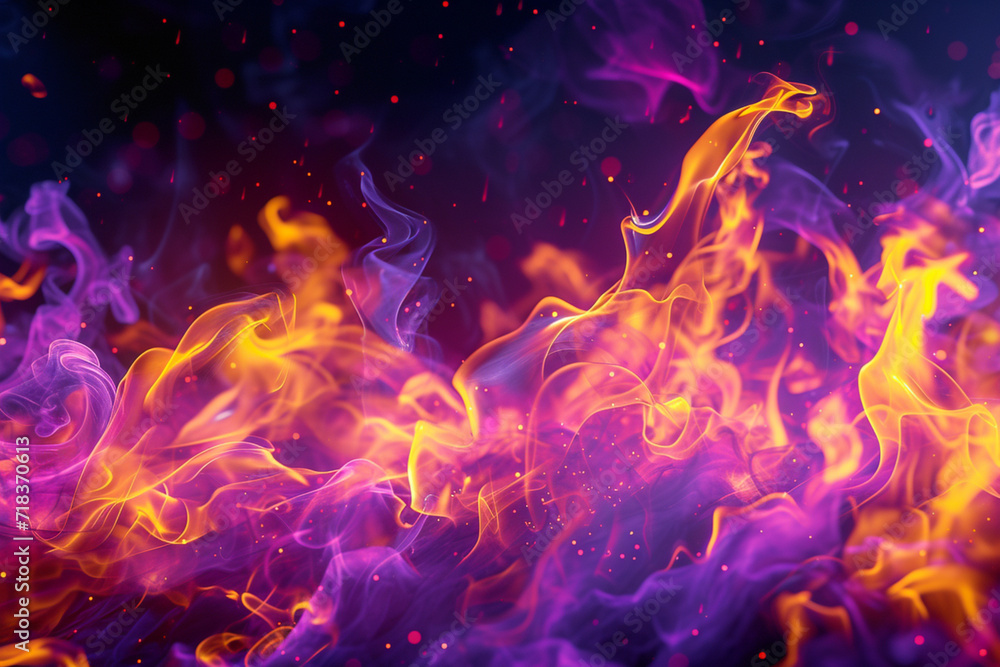 Colorful neon fire flame background banner or header Stock Illustration ...